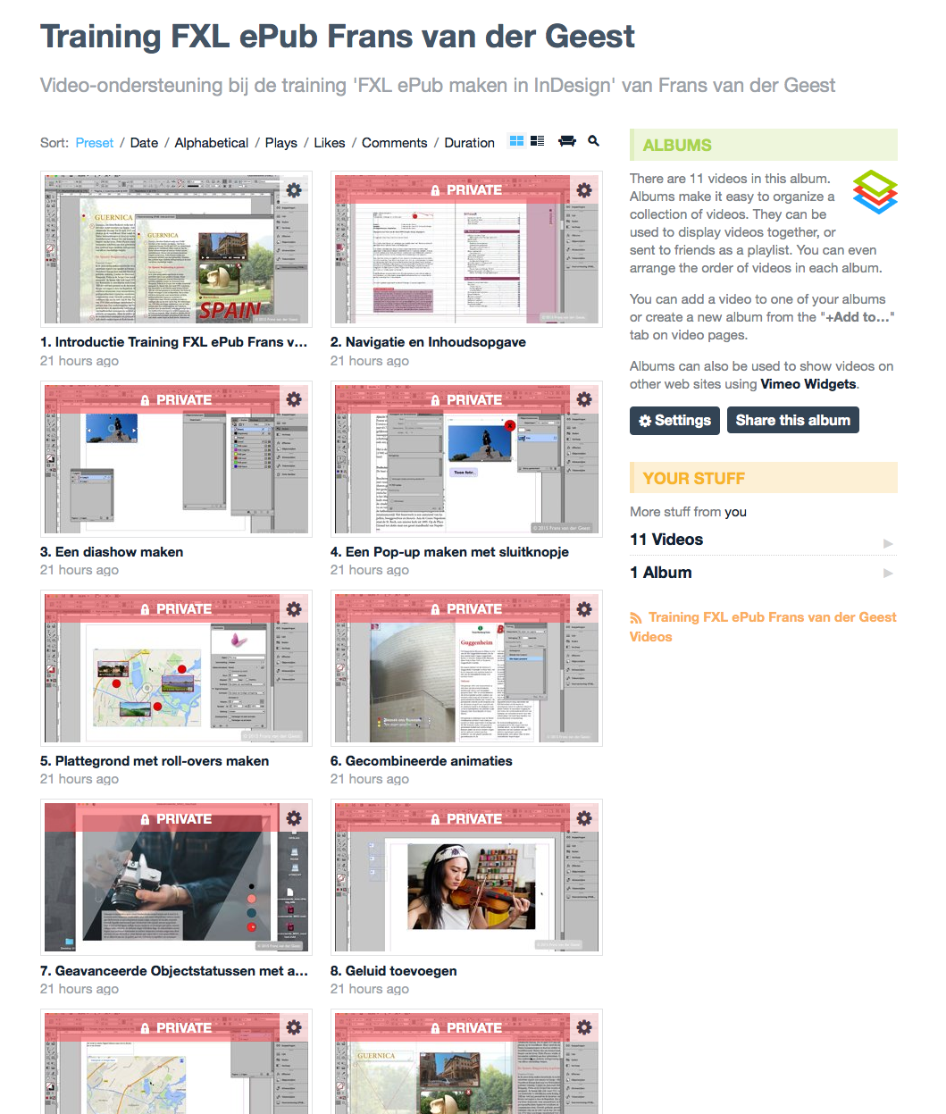 F vd Geest DTP: Fixed Layout ePub maken in InDesign: nieuwe training