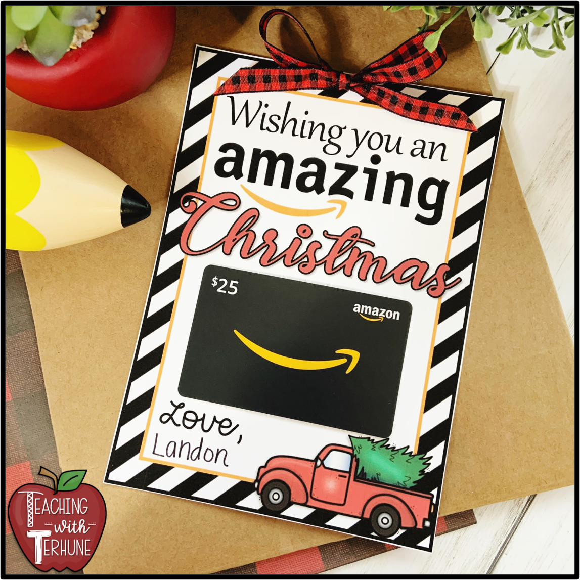 Teaching With Terhune: Amazon Gift Tag for Teacher Christmas Gift and ...