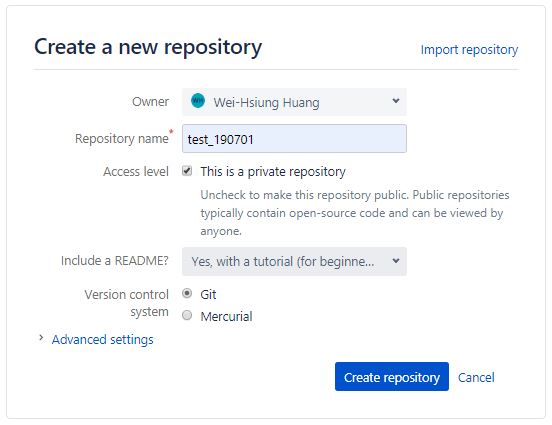 Blog of Wei-Hsiung Huang: How to use Bitbucket in VS Code