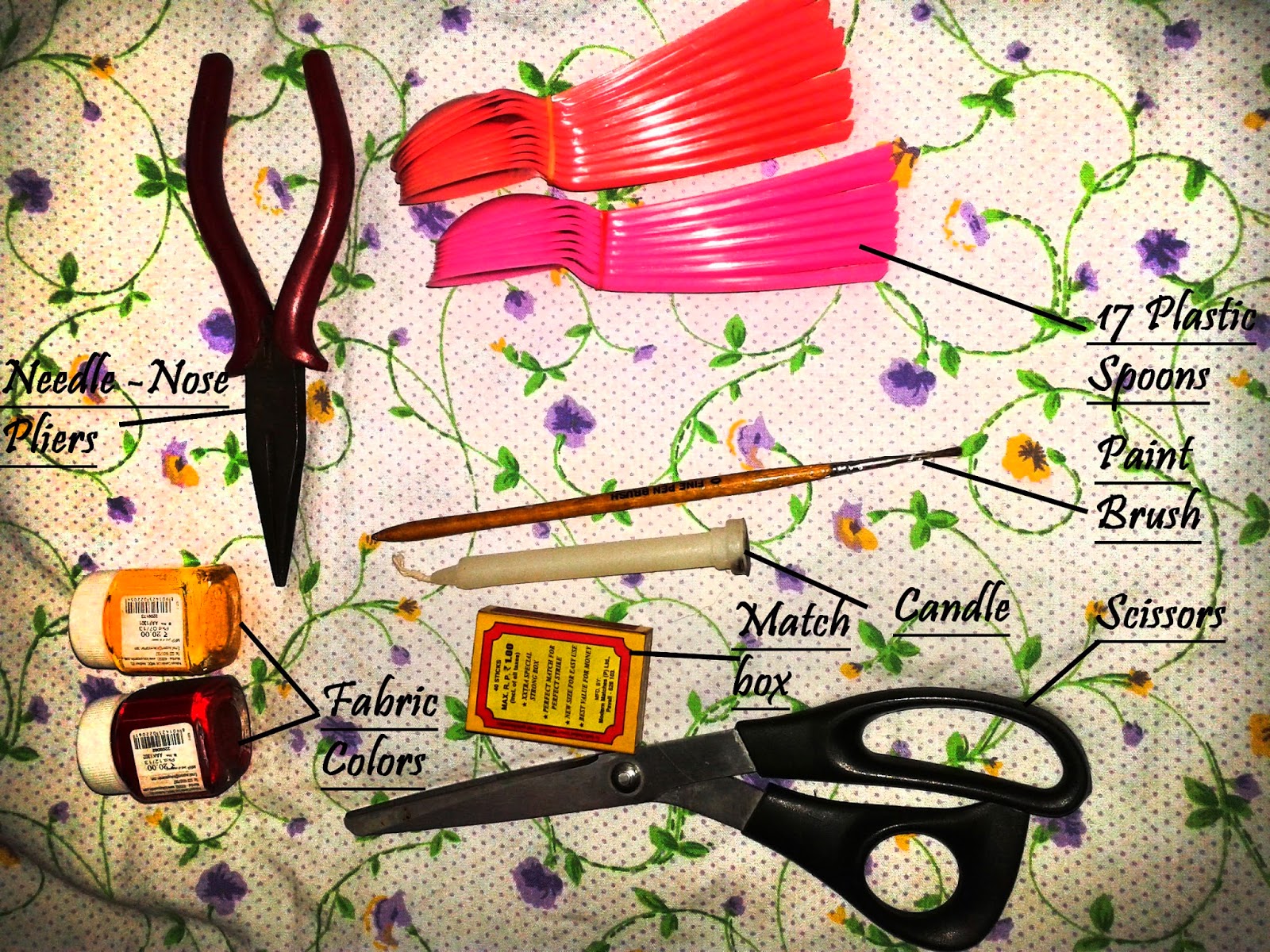 Exceptional Identity: DIY ..Flower Pendant out of disposable plastic spoons