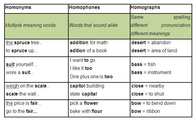 Homonymy, Homophone, and Homographs ~ Yulia Qairum