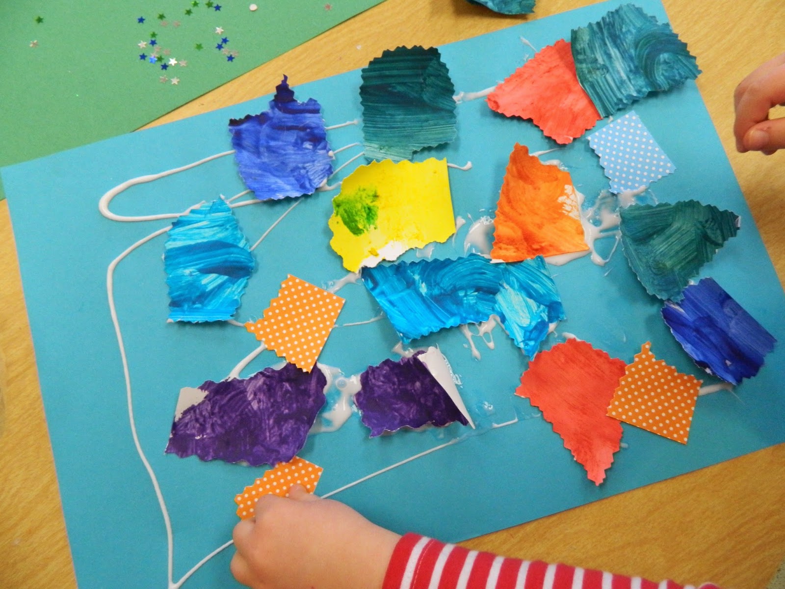 the vintage umbrella: Preschool Collages
