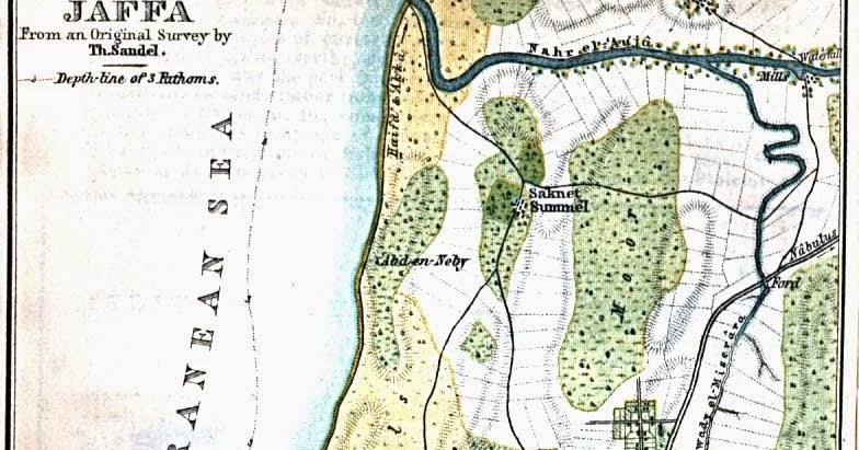 ISRAEL. Ayer y hoy.: MAPA: Jaffa en 1912.