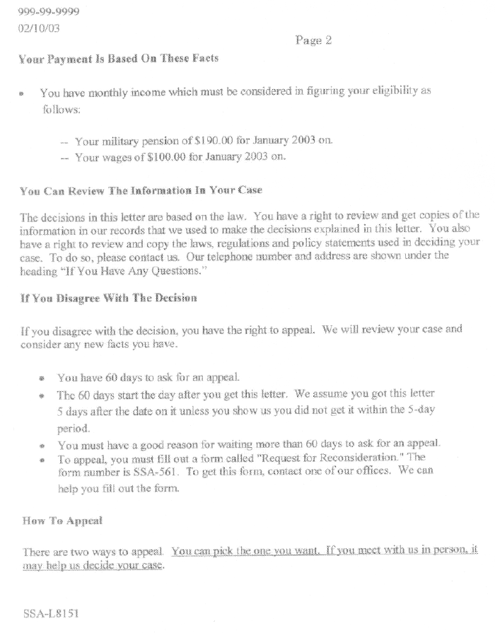 Social Security Disability Award Letter Copy ~ Thankyou Letter