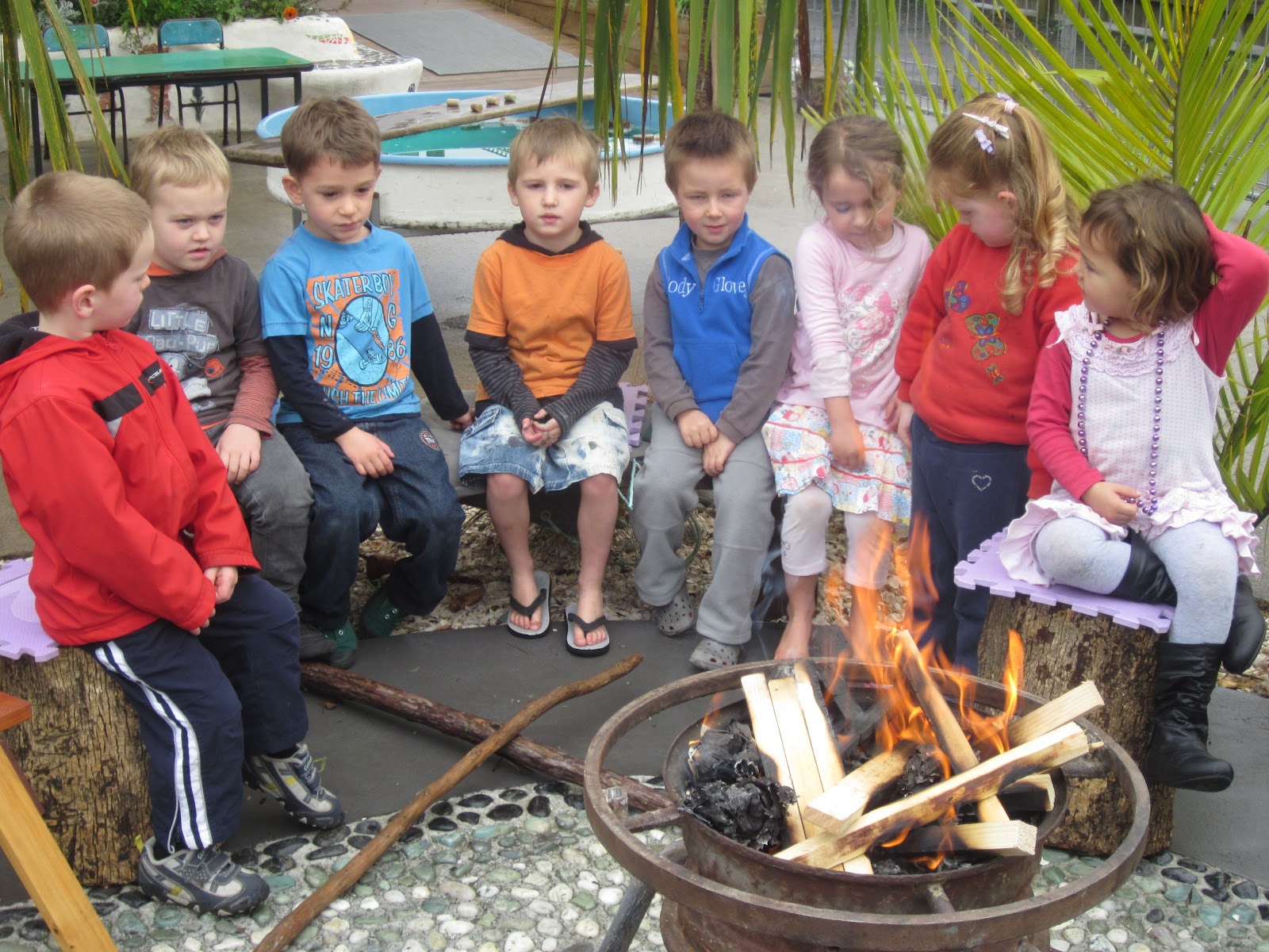 Mairtown Kindergarten: Camp fires at Kindergarten