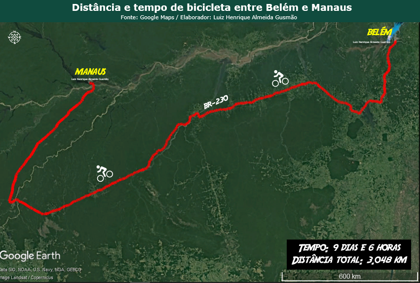 Geografia e Cartografia Digital: Viajando de bicicleta pelo Brasil [Mapas]