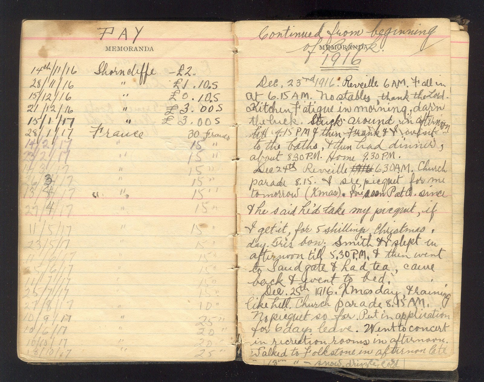 WW1 Diaries and Letters of a Teen Canadian Soldier: February 2012