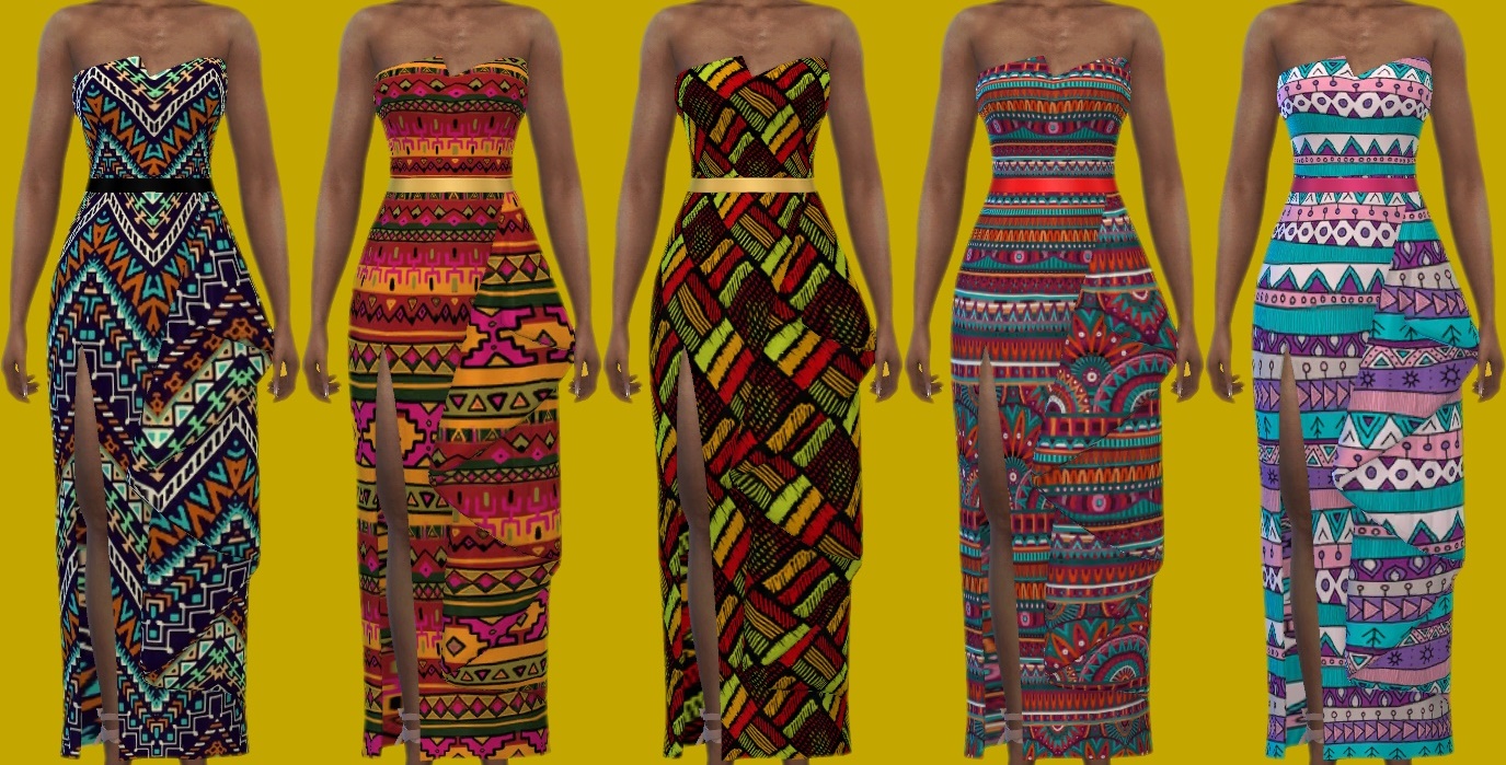Annett's Sims 4 Welt: Get Famous AFRICA Dresses