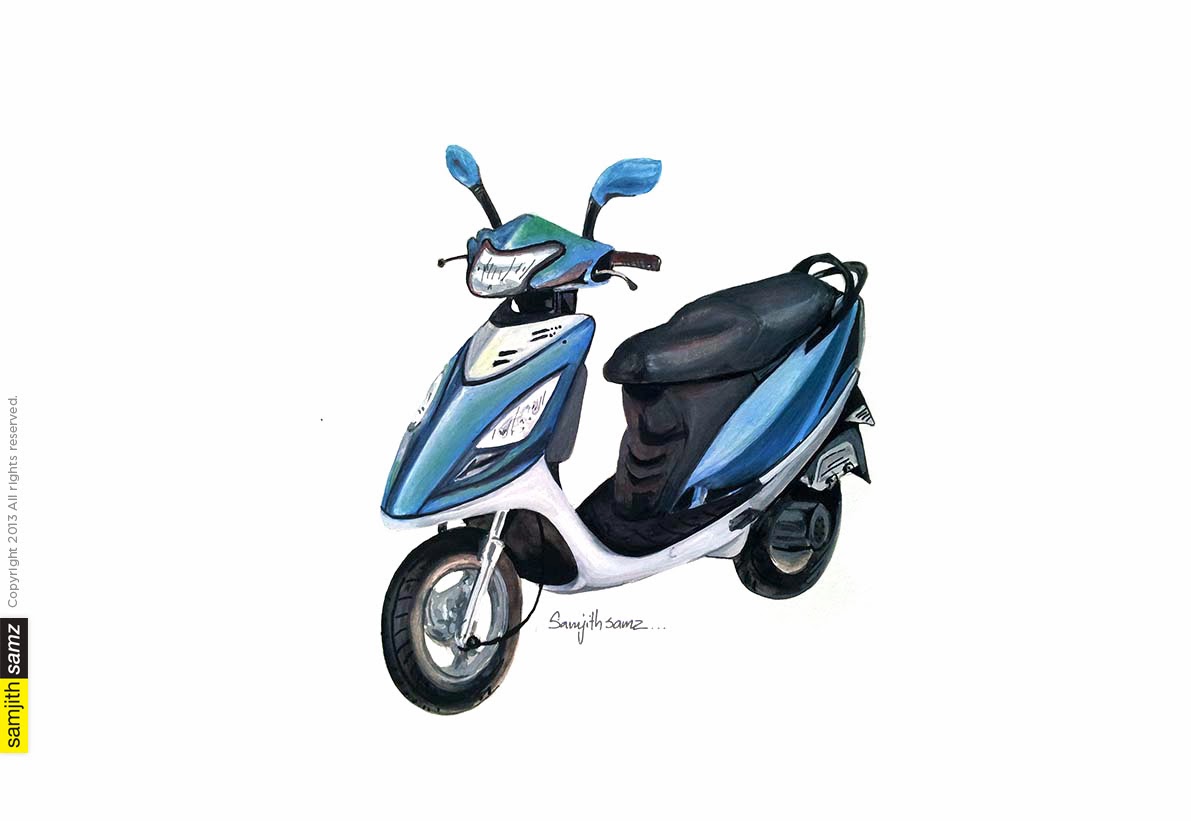 Samjith Shankar Illustration: Product Design on Two Wheelers [ Poster ...