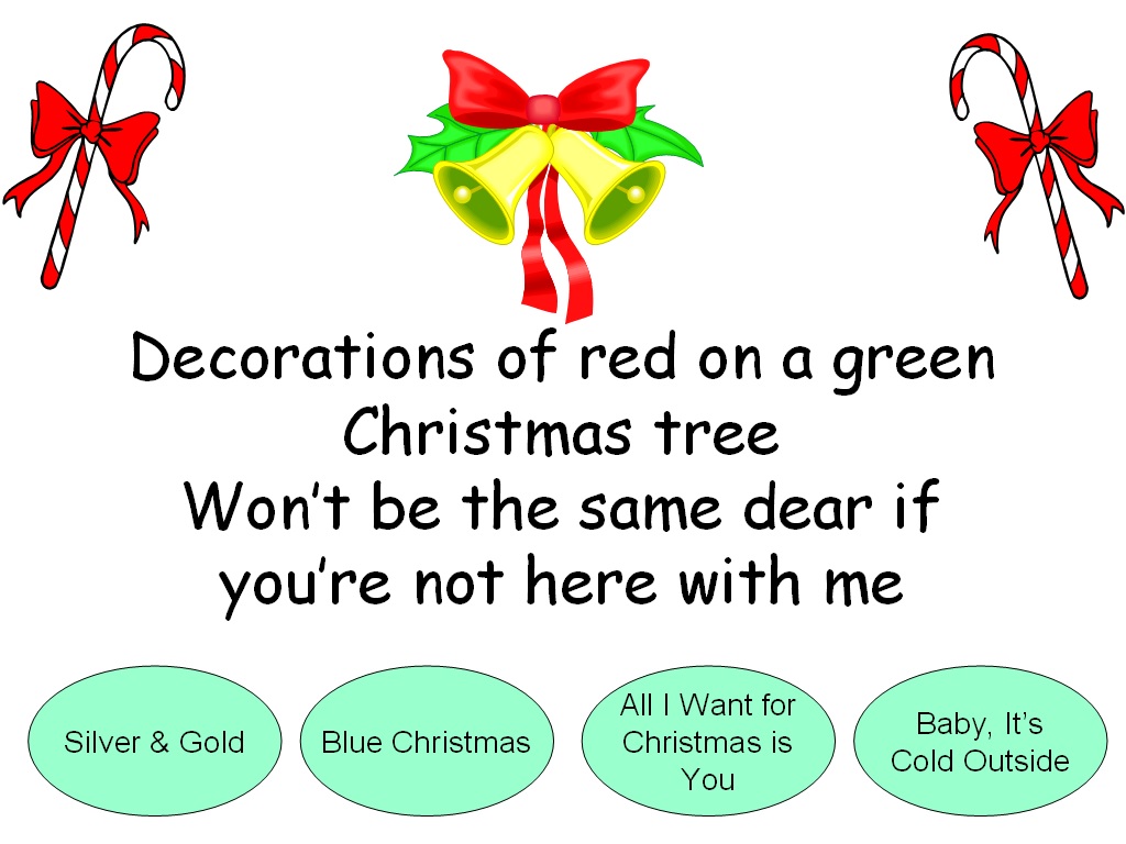 Student Survive 2 Thrive: Name the Christmas Song Trivia Game