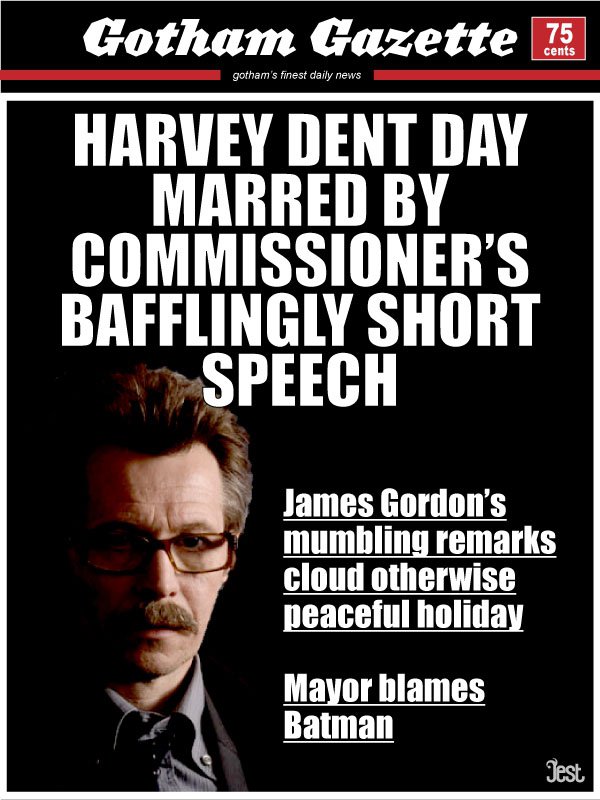 5 Funniest Fake Newspaper Headlines From 'The Dark Knight Rises ...