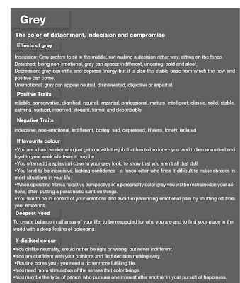 Grey colour psychology | Color psychology, Color symbolism, Color meanings