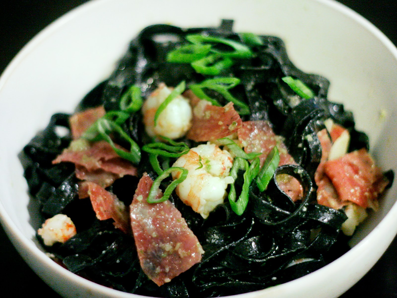 Herbie Likes Spaghetti: Babbo's Black Spaghetti with Rock Shrimp, Sweet ...