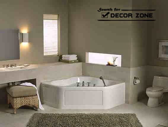 Corner bath : designs, materials and features