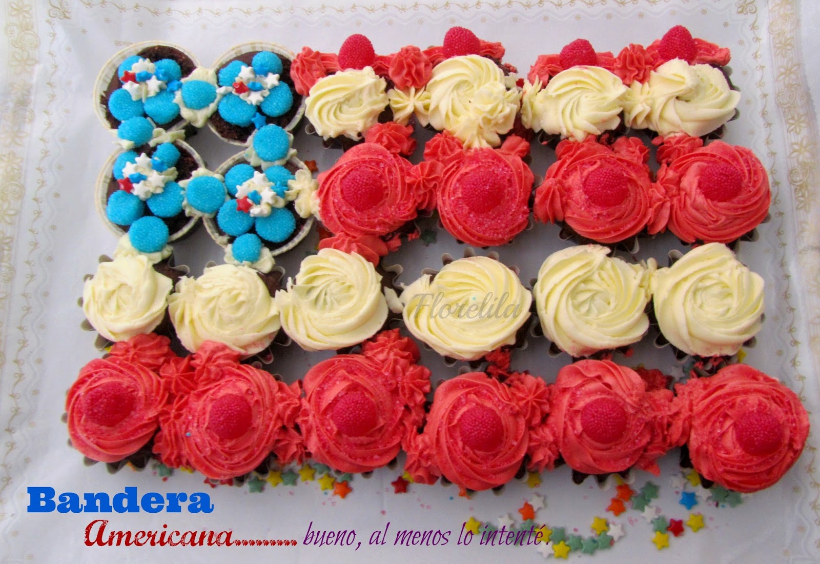 Florelila, recetas y aficiones....by Toñi Navarro: Cupcakes bandera ...