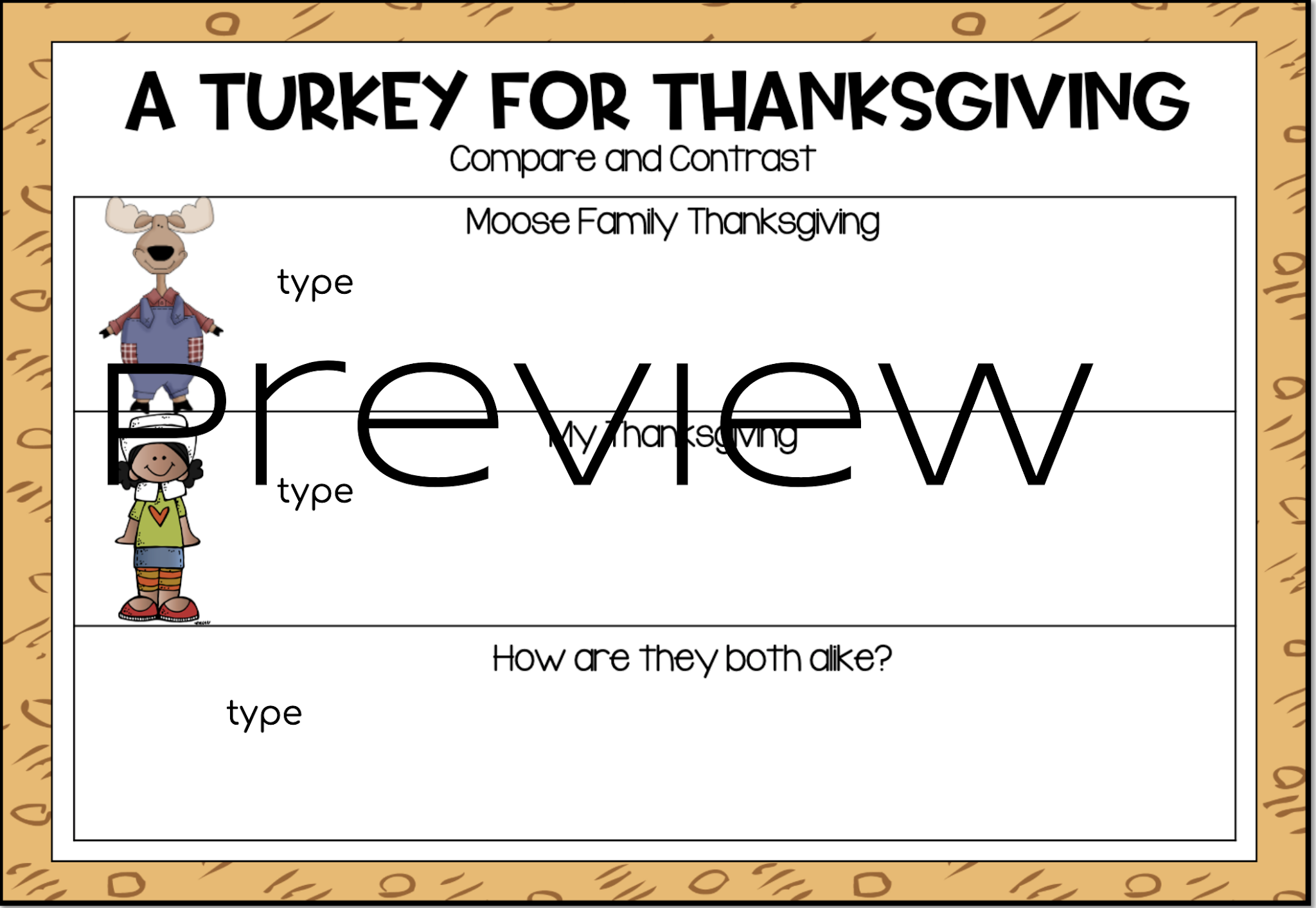 1st Grade Hip Hip Hooray!: Free Literacy Companion for A Turkey for ...