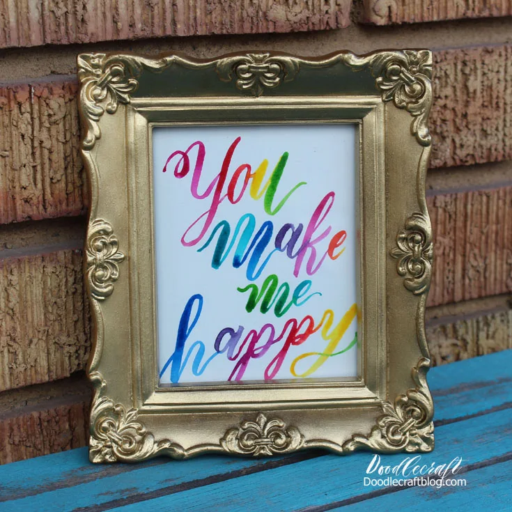 Waterbrush Ombre Calligraphy and Lettering!