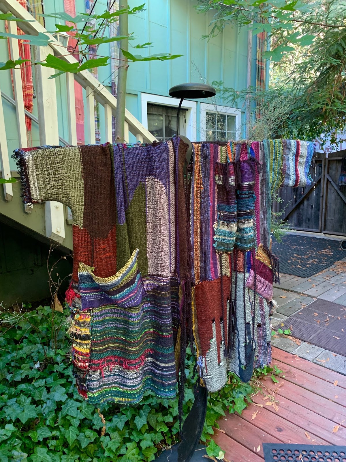 CENTERING WITH FIBER: My Autumn 20019 Saori coat and other students ...