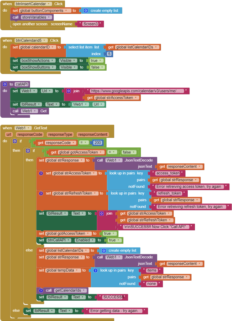 AI2 Inventor Forum News: Google Calendar API / App Inventor 2 Tutorial