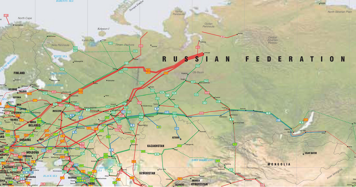 Russia Ukraine Pipelines Network