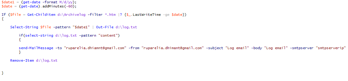 Dhimant Ruparelia Powershell Script To Read Log File