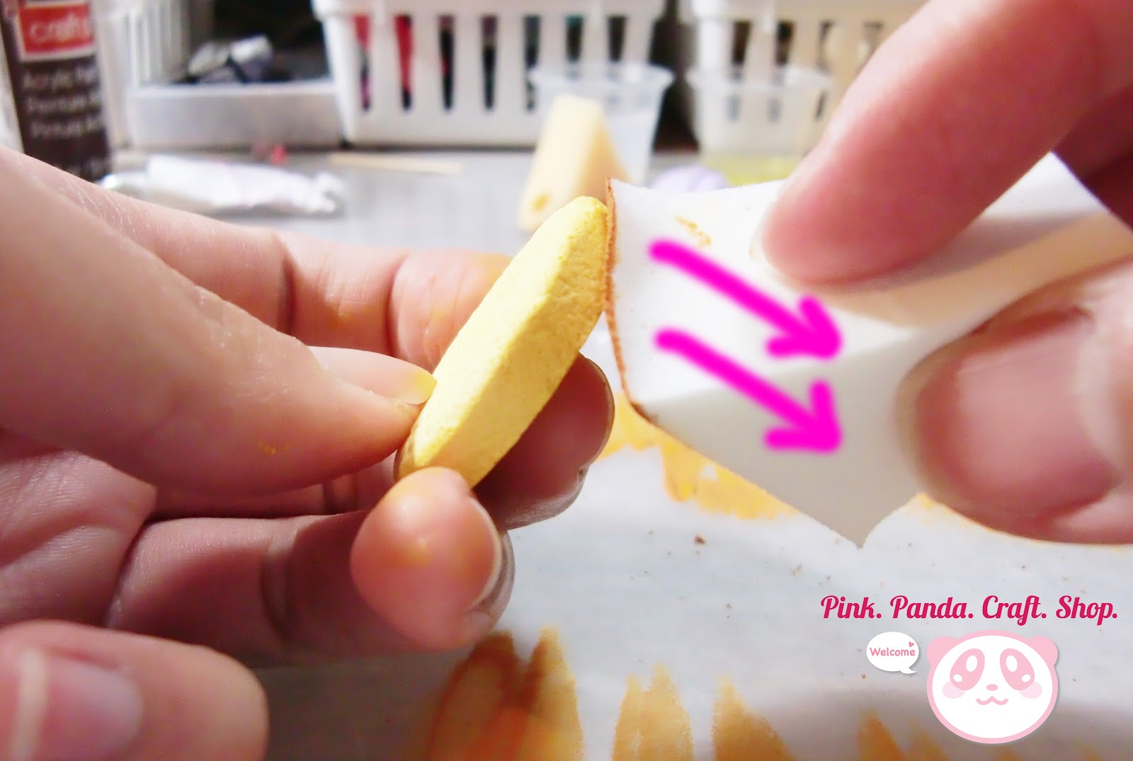 PinkPandaCraftShop: How to paint polymer clay bakery items~?