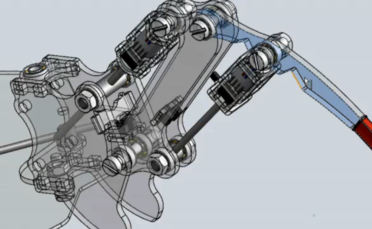 Hexapod leg simulation @ Solidworks - SolidWorks Share