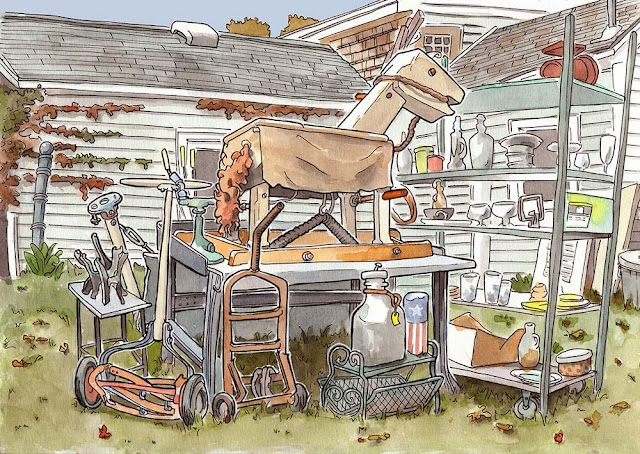 Urban Sketchers Seattle: Connecticut Junk Shop