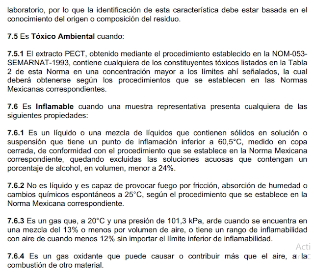 Soporte Presencial: NORMA OFICIAL MEXICANA NOM-052-SEMARNAT-2005, QUE ...