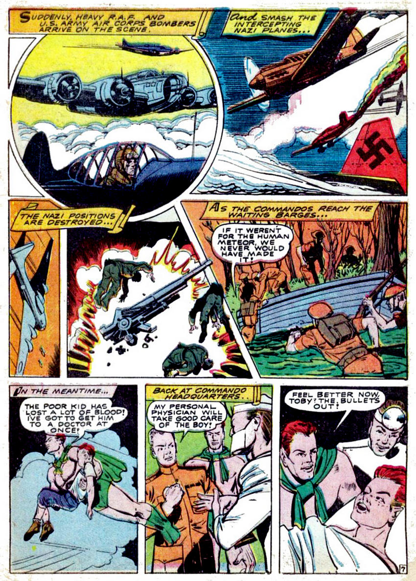 Pappy's Golden Age Comics Blogzine: Number 2003: Human Meteor: a bullet ...