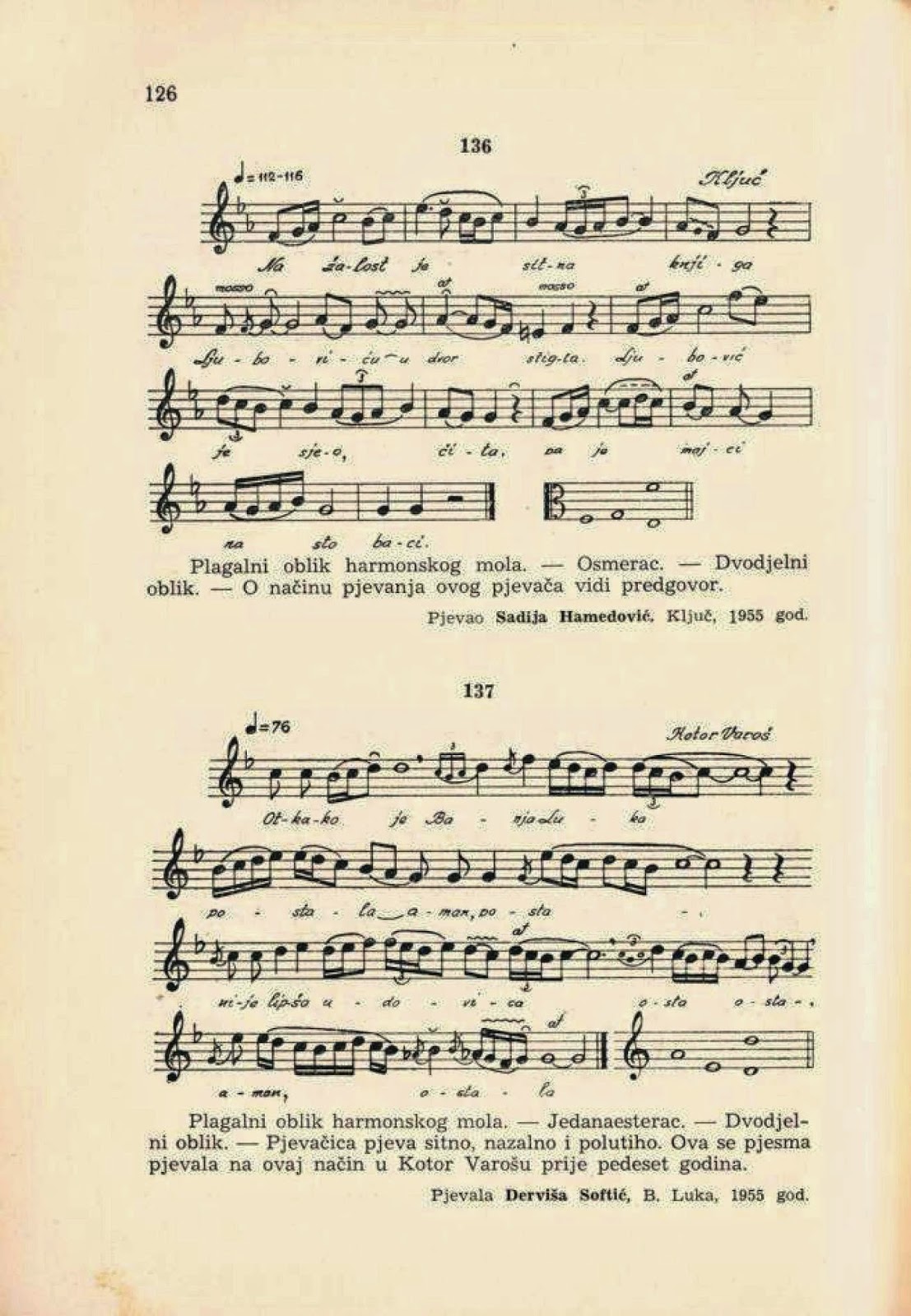 SEVDALINKE: Notni zapisi sevdalinki (III dio). Vlado Milošević ...