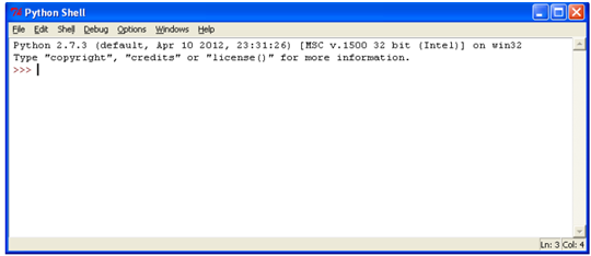 Interactive Mode of Python 2.7