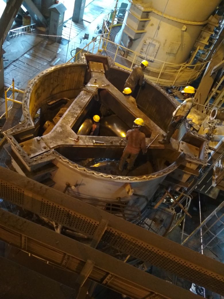 Coal mill overhauling works