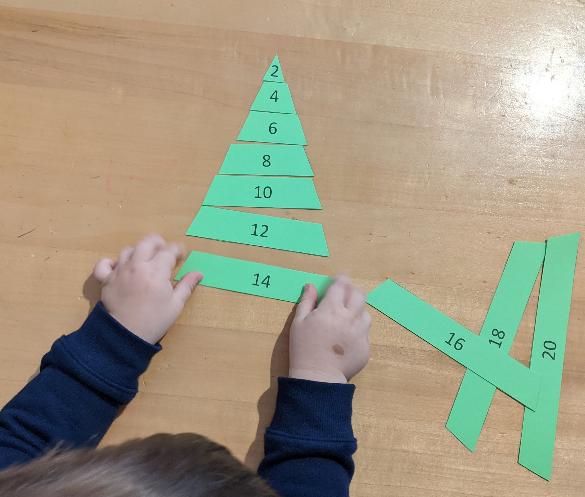 Memorizing the Moments: Skip Counting Christmas Trees