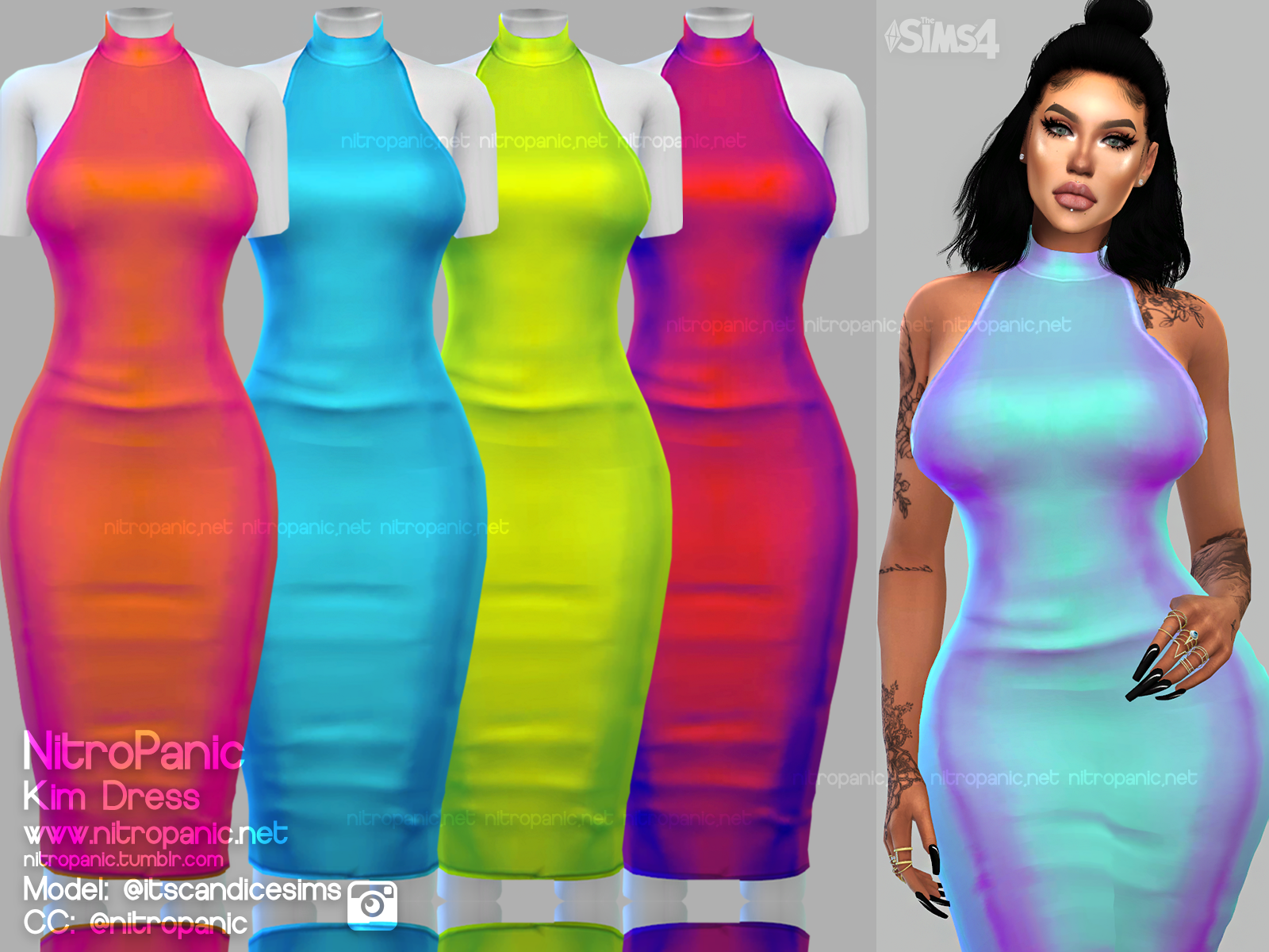 Kim Dress for The Sims 4