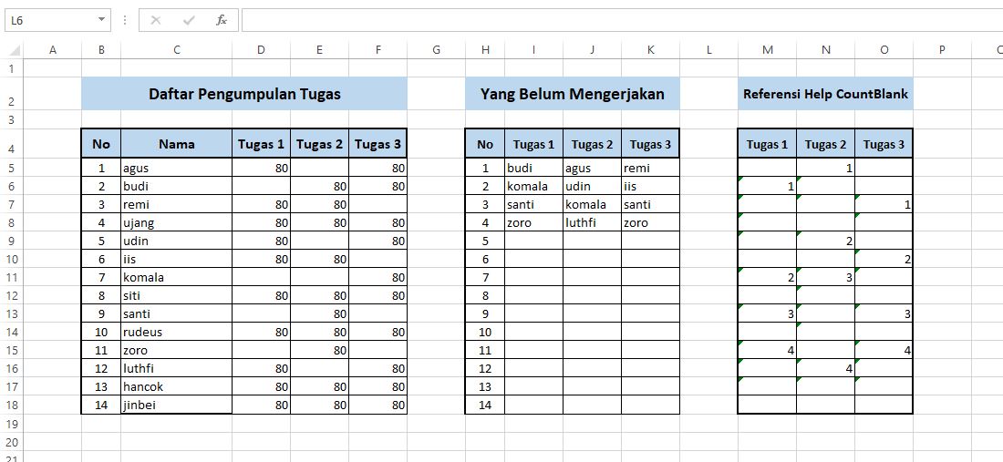 Rumus Untuk Memfilter Data Sesuai Kriteria Nilai Sel Kosong di Excel ...