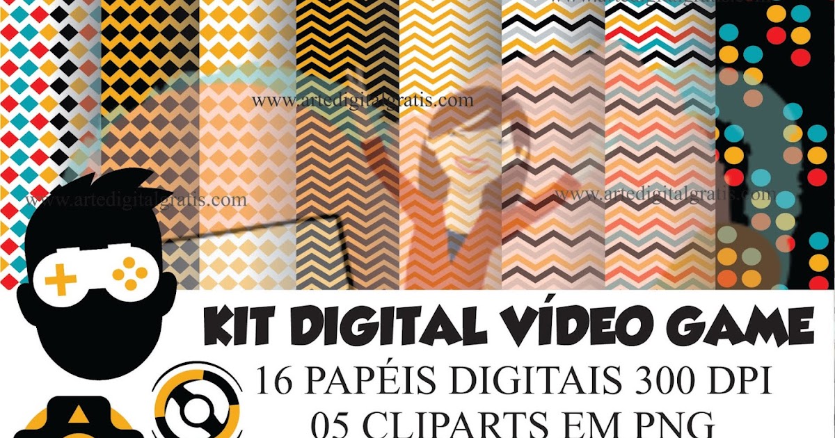 KIT DIGITAL VÍDEO GAME GRÁTIS - DOWNLOAD - Arte Digital Grátis