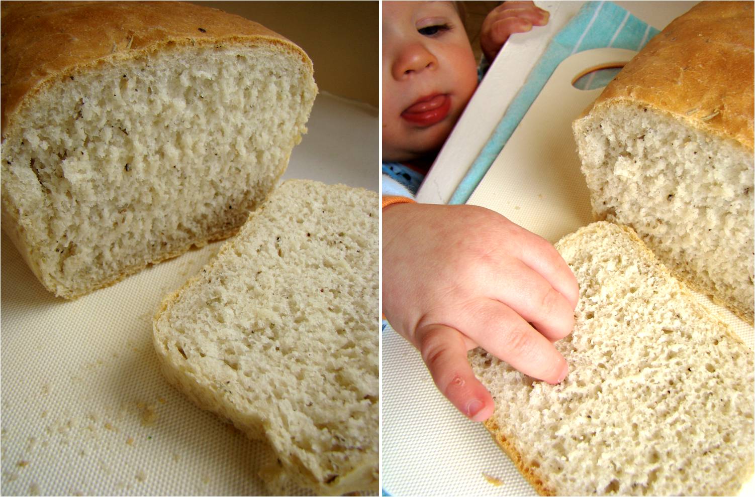 Rosemary & black pepper bread