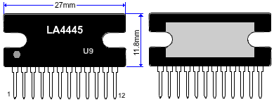 Tạo bộ khuếch đại âm thanh với 12 volt với LA4445 2x5.5w ~ Thế Giới Giải Mã