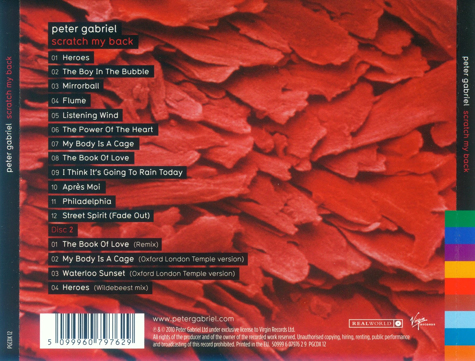 2010 Scratch My Back - Peter Gabriel - Rockronología