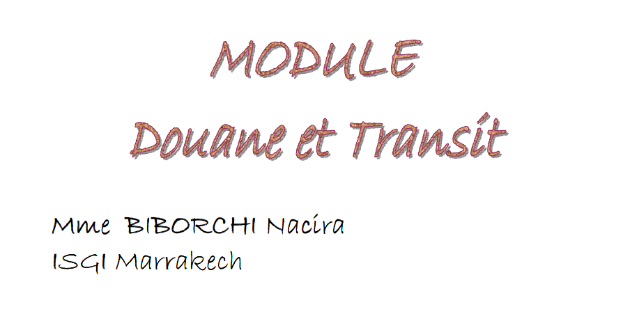cours douane et transit PDF | Cours fsjes