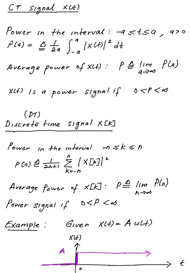 EEEC6440314 Signal and Systems: Energy and average power of signals