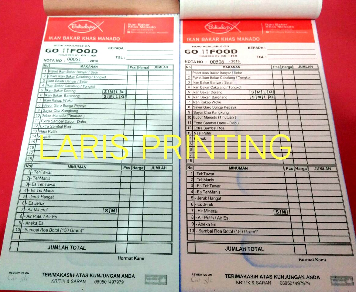 LARIS PRINTING: Percetakan Nota, Invoice, Faktur, Karcis, Surat Jalan ...