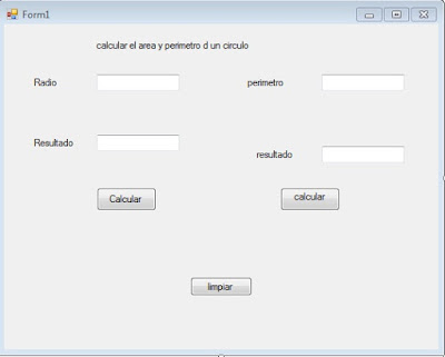Visual studio 2015 (visual basic) : Determinación de Área y Perímetro ...