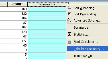 Cara mengetahui luasan (Ha) pada suatu areal di Arcgis 9 3 1 | Tutorial ...