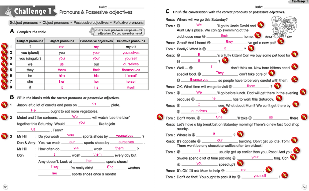 Tsung Tsin Primary 4 English Playground: Longman Express 4B GB P.33-47 Keys