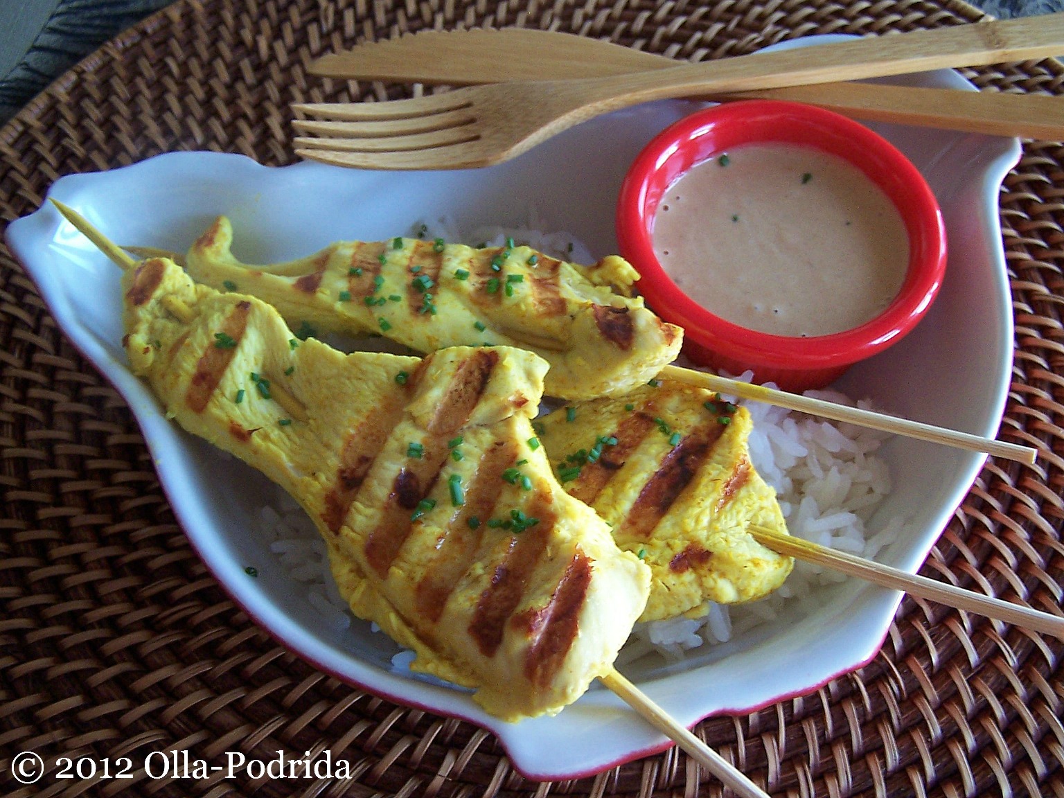 Olla-Podrida: Chicken Satés with Peanut Dipping Sauce