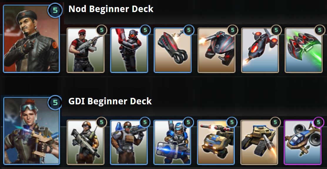 Command and Conquer: Rivals: Best Rivals decks for Beginners -- Nod & GDI