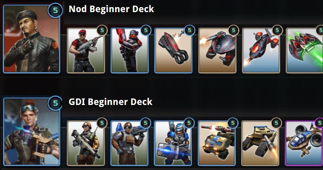 Command and Conquer: Rivals: Best Rivals decks for Beginners -- Nod & GDI