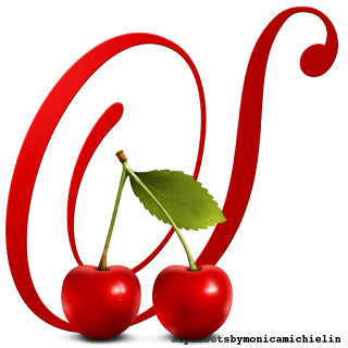 M. Michielin Alphabets: CHERRY ALPHABET, ALFABETO CEREJA FRUIT